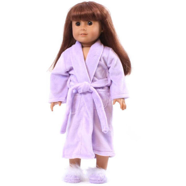 Lavender Bathrobe 18" Doll Clothes for American Girl Dolls